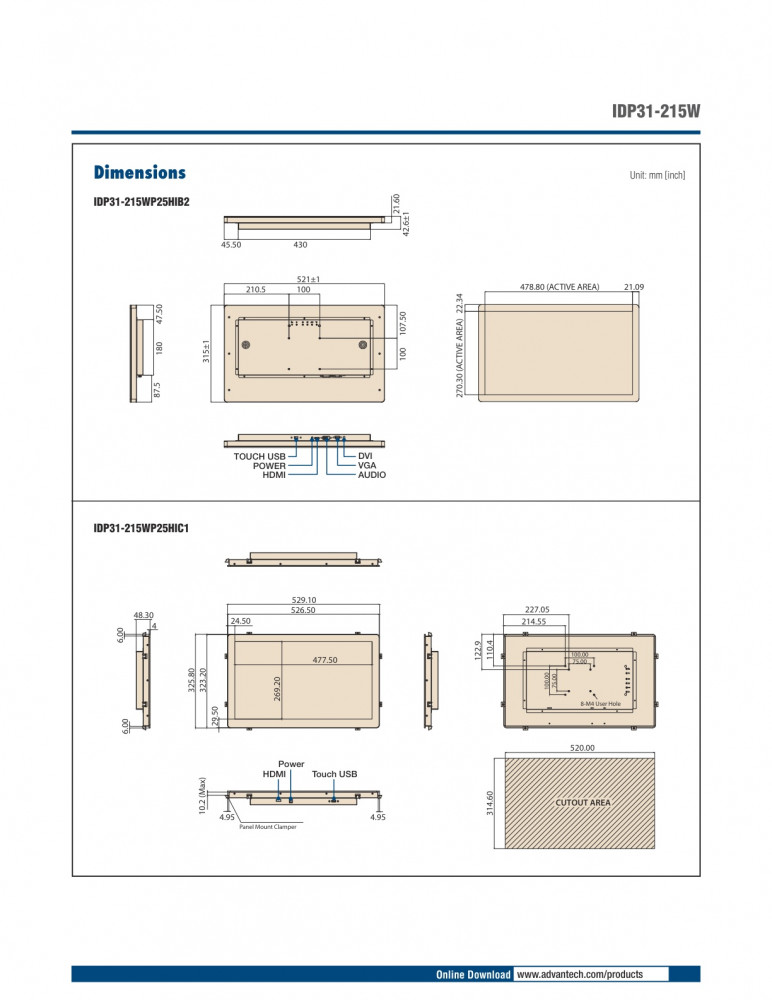 IDP31-215W technical document, page image 2