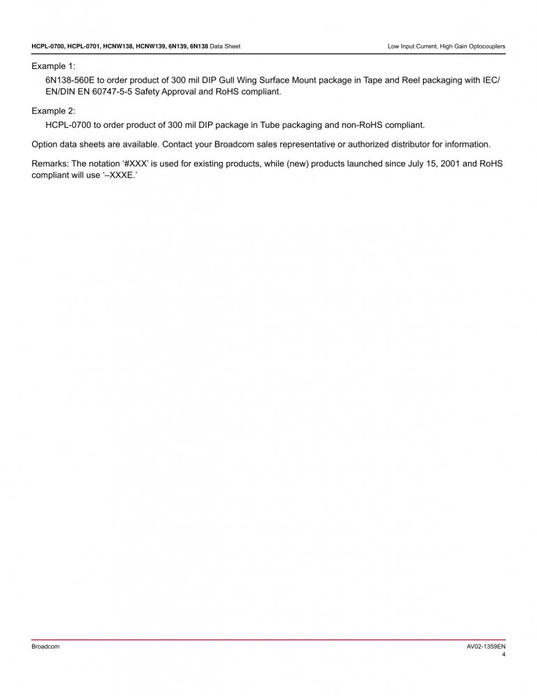 6N139 datasheet page 4