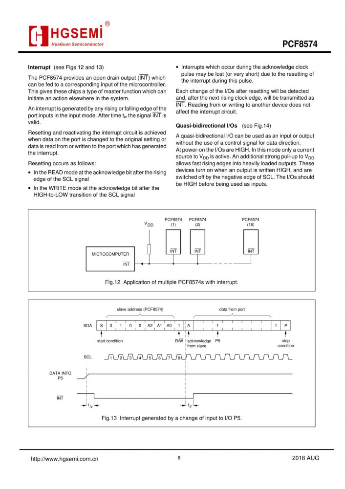 PCF8574T technical document page 8