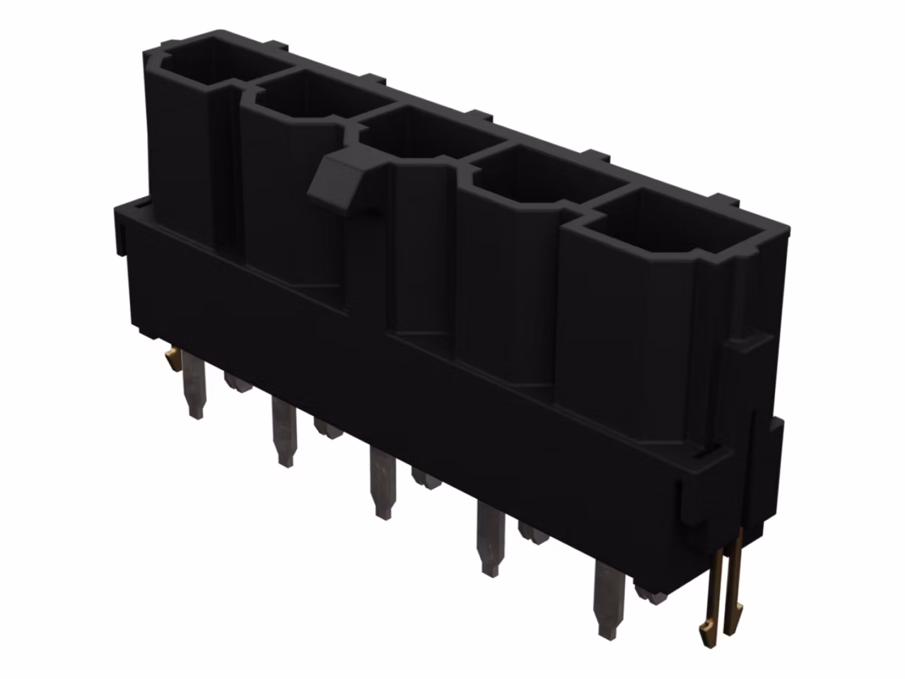 10.00mm Pitch Mini-Fit Sr. Header, Single Row, Vertical, 3.18mm PCB Thickness, Tin (Sn) Plating, 5 Circuits, USE NYE LUBE ON MATING SURFACES for sale