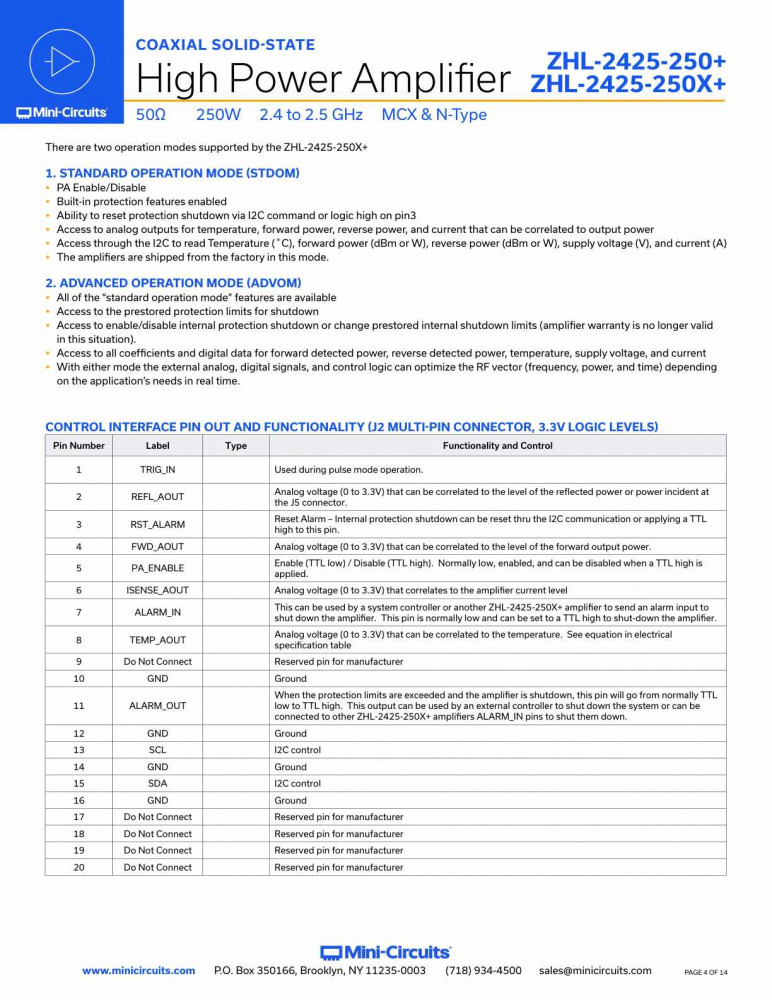 ZHL-2425-250+ datasheet page 4