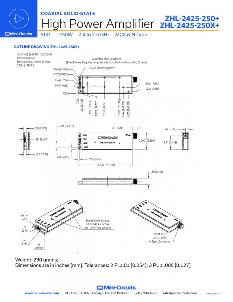ZHL-2425-250+ datasheet page 8