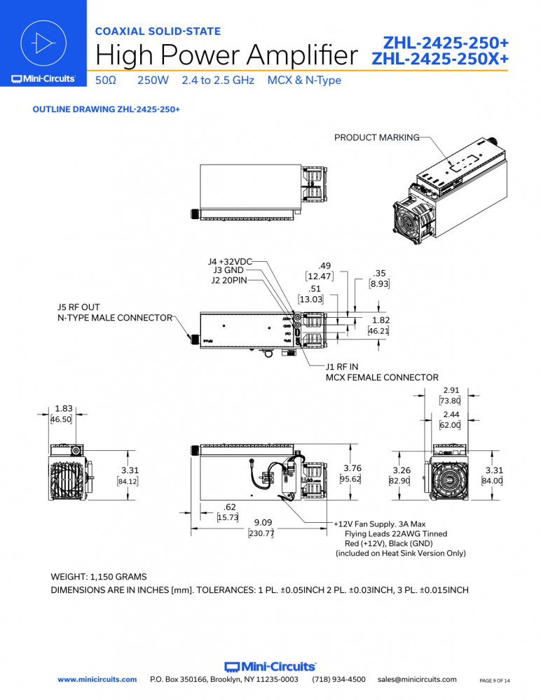 ZHL-2425-250+ datasheet page 9