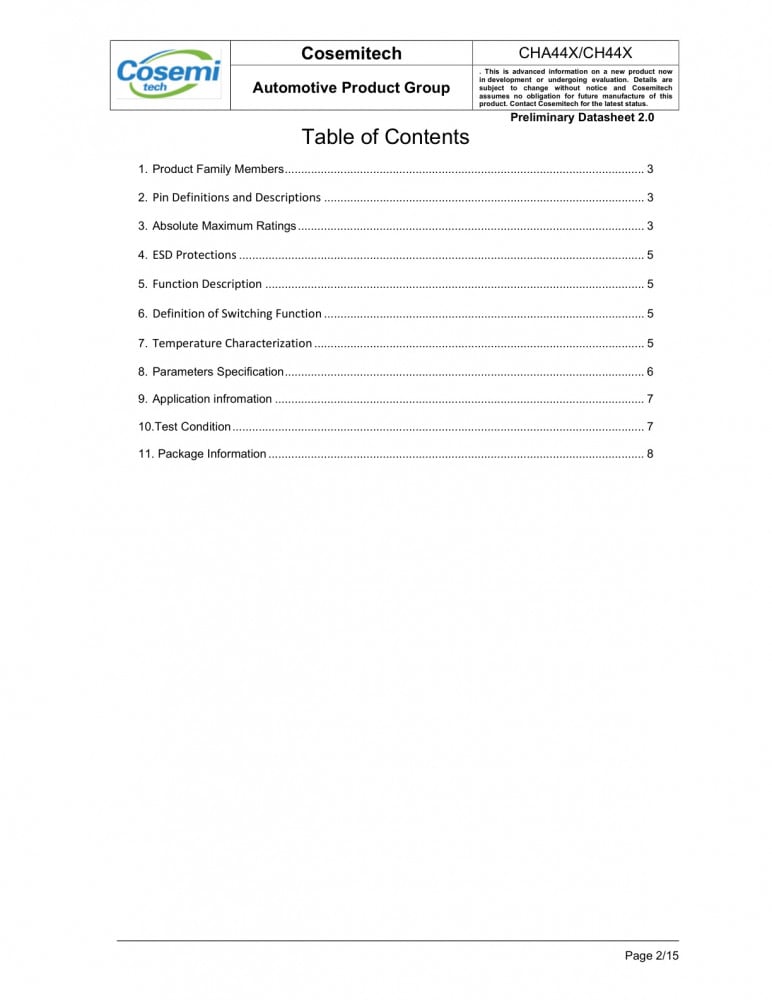CH441SR datasheet page 2