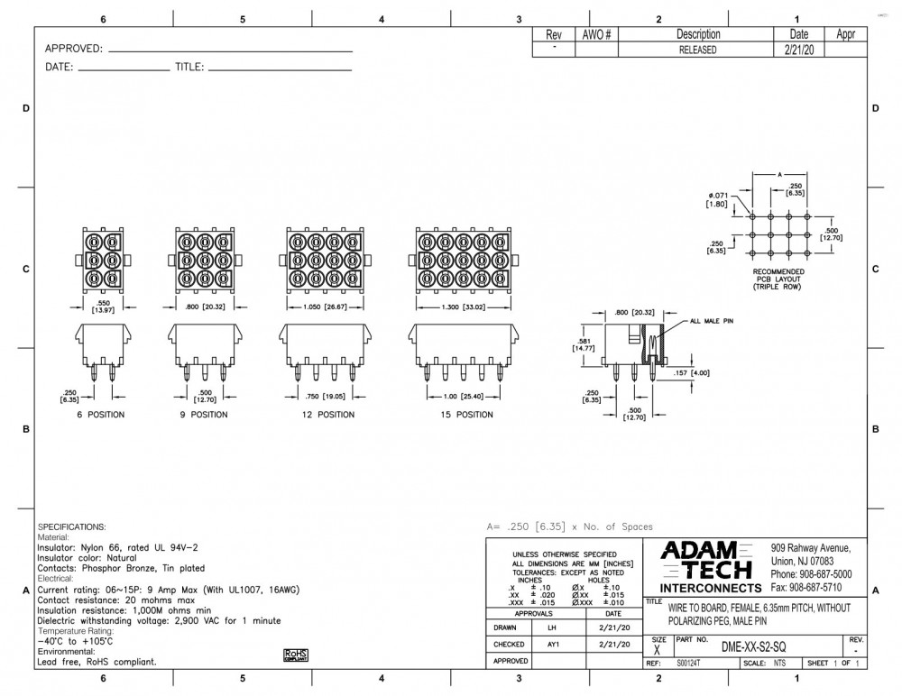 ADAM TECH DME-06-S2-SQ technical document
