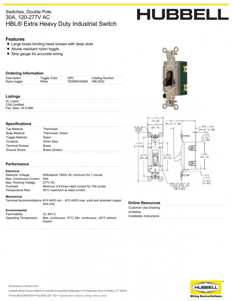 HBL3032 technical document image