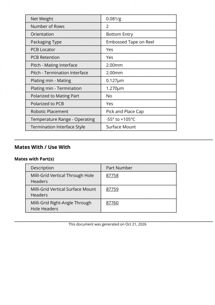 MOLEX 872630496 technical document image, page 3