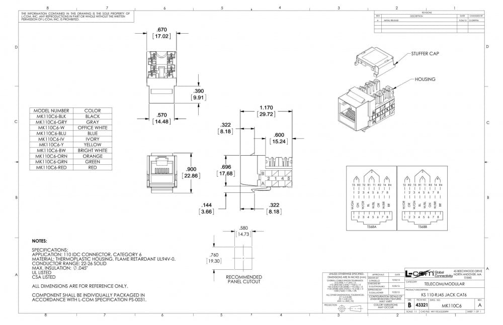 MK110C6-RED technical document preview
