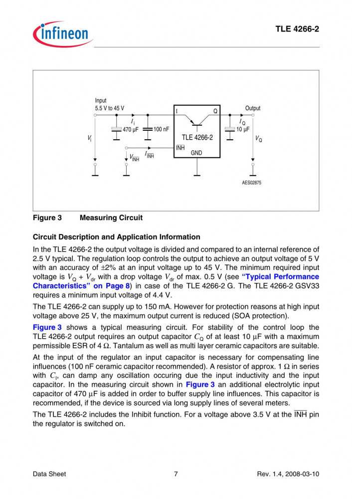 TLE42662GSV33HTMA2 datasheet page 7