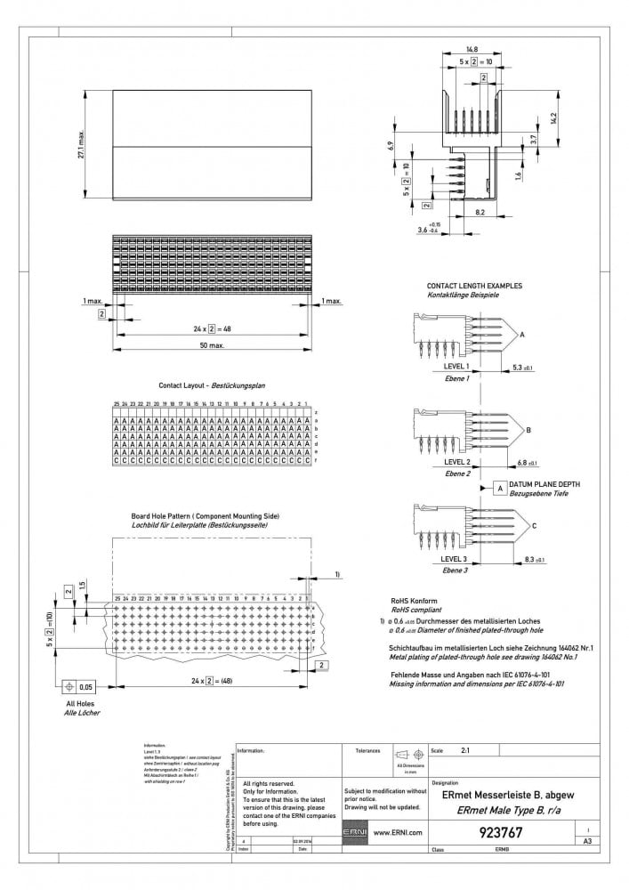 TE Connectivity ERNI 923767 technical drawing preview
