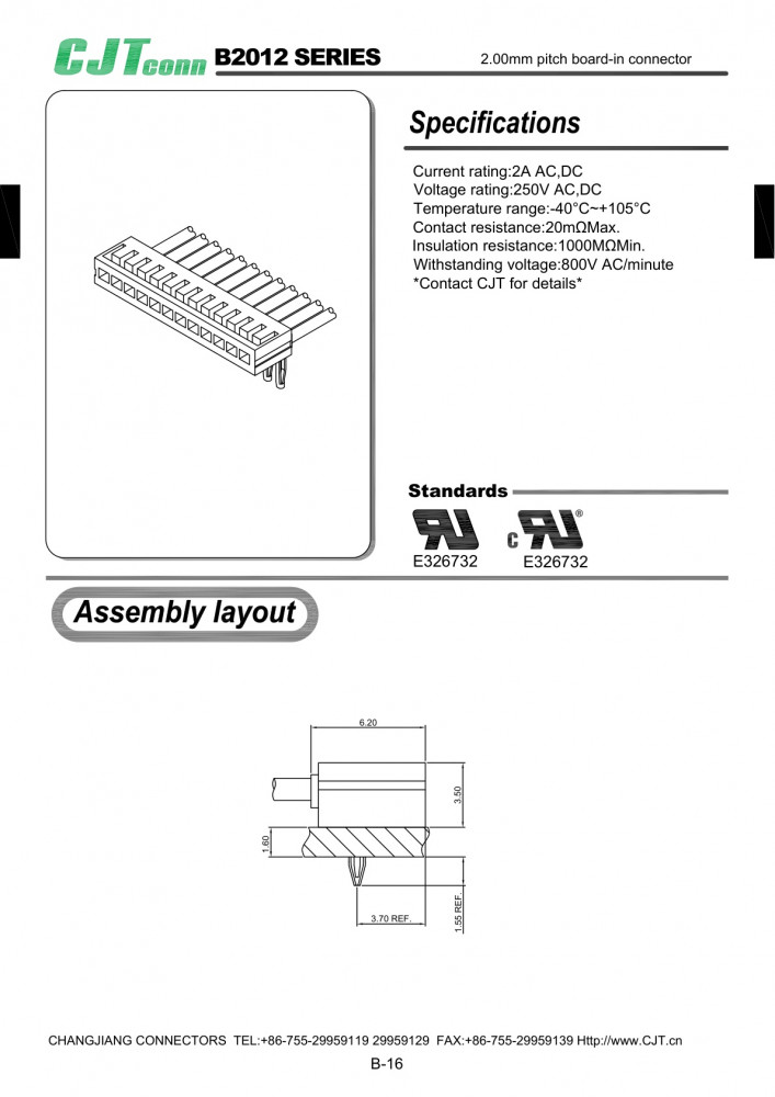 CJT B2012H series technical document page 1