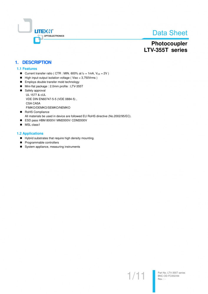LTV-355T datasheet page 2