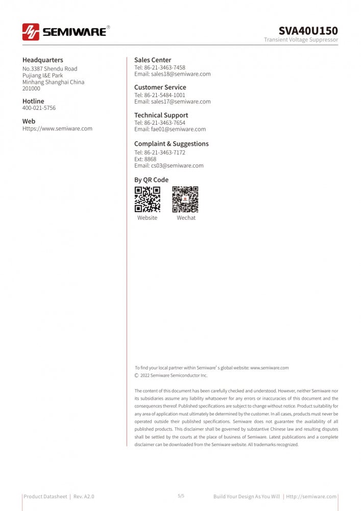 SVA40U150 datasheet page 5