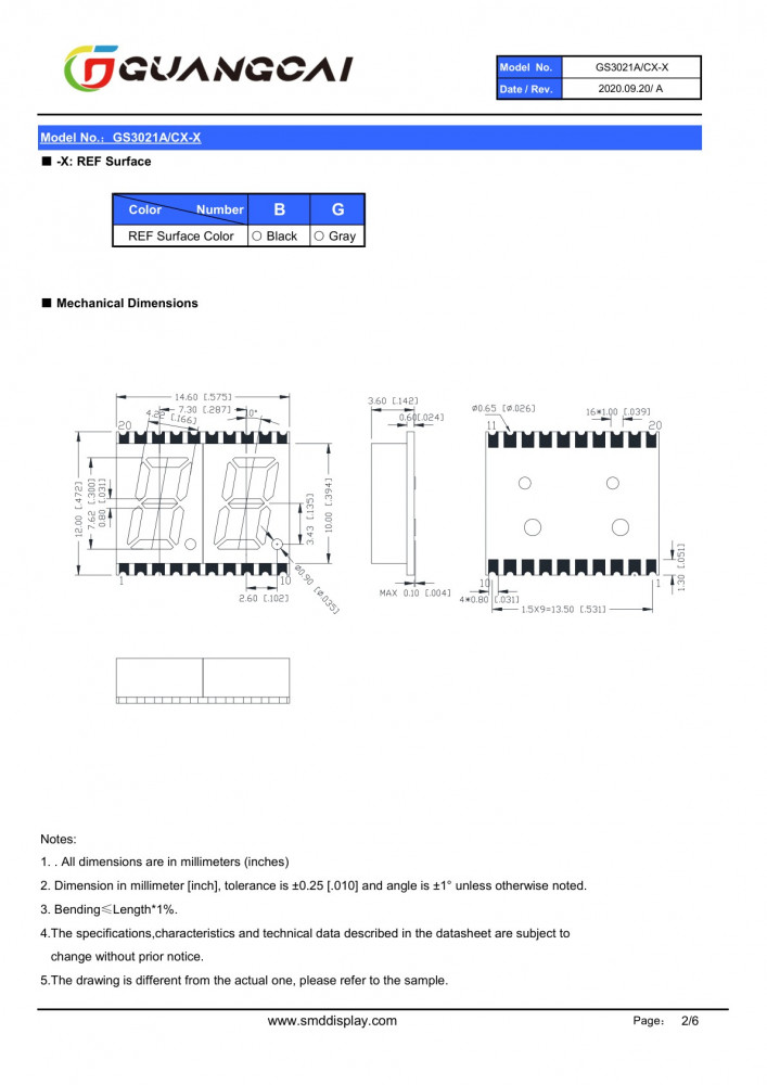 GS3021AW-G datasheet page 2