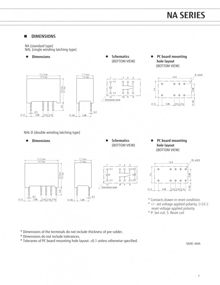 FUJITSU NA Series datasheet page 7