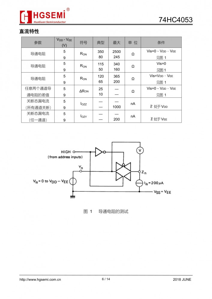 74HC4053MT/TR datasheet page 6