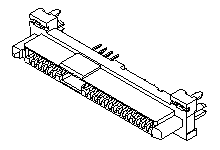 1.27mm Signal Pitch, 0.80mm SCSI Pitch, 1.27mm Power Pitch SAS-2 Receptacle, Vertical, Through Hole, with Straight Solder Tab, 29 Circuits, Lead-Free for sale