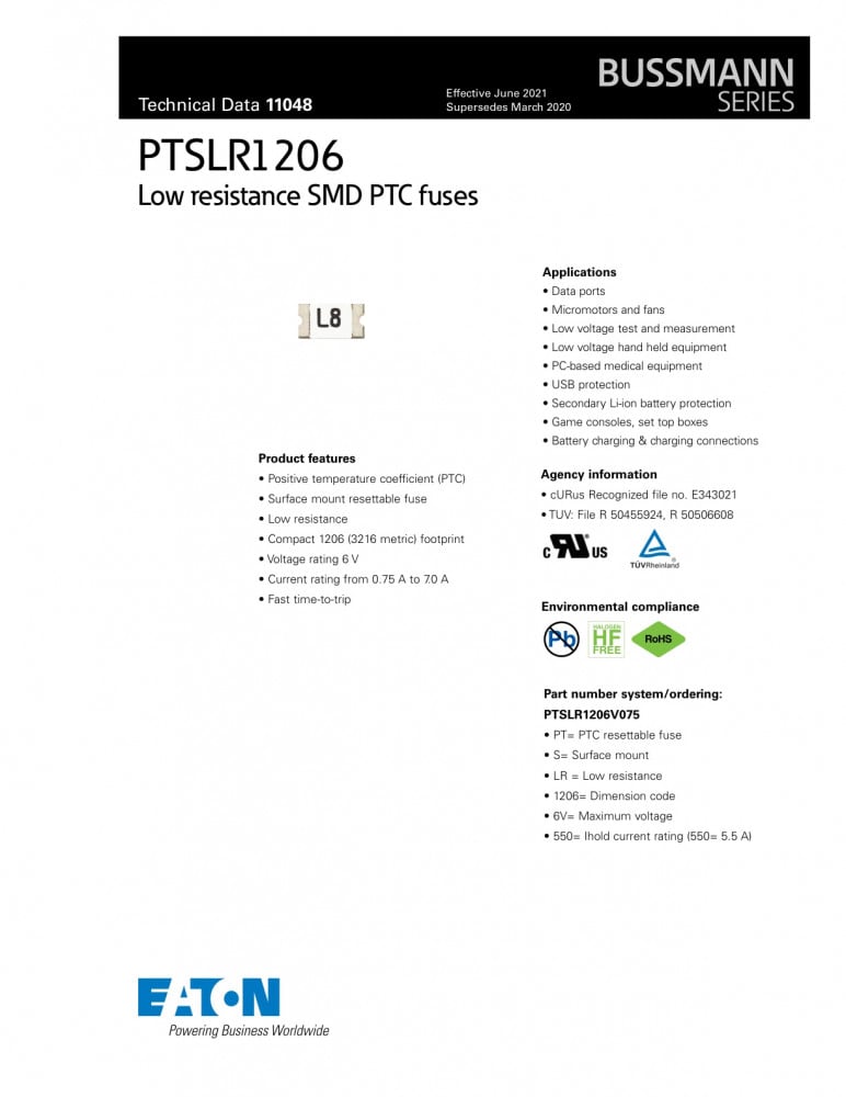PTSLR12066V500 datasheet page 1