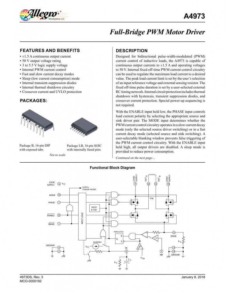A4973SB-T datasheet page 1