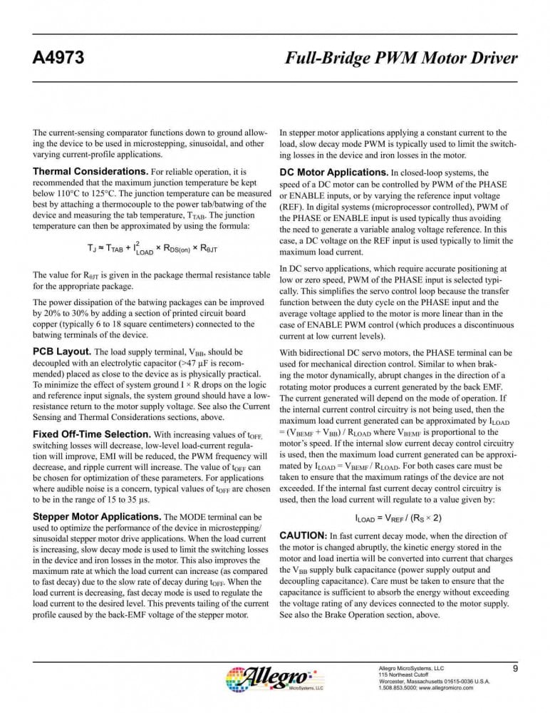 A4973SB-T datasheet page 9