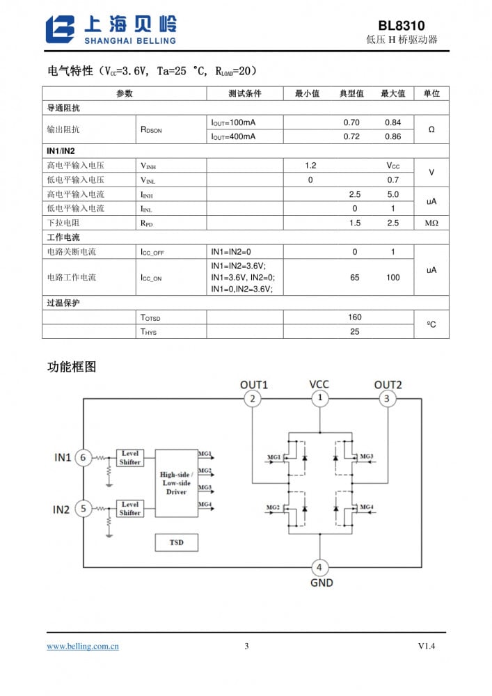 BL8310MDS datasheet page 3
