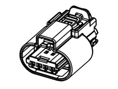 Stac64 4 Bay Right-Angle Headers 54 Circuits, Bay A 20 Circuit Signal Header, Polarization B, Gray; Bay B 16 Circuit Signal Header, Polarization A, Black; Bay C 8 Circuit Signal Header, Polarization A, Black; Bay D 10 Circuit Power Header, Polarization A, 