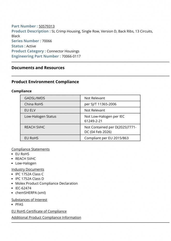 Product document page 1