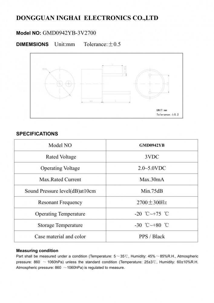 GMD0942YB-3V2700 approval document page 2