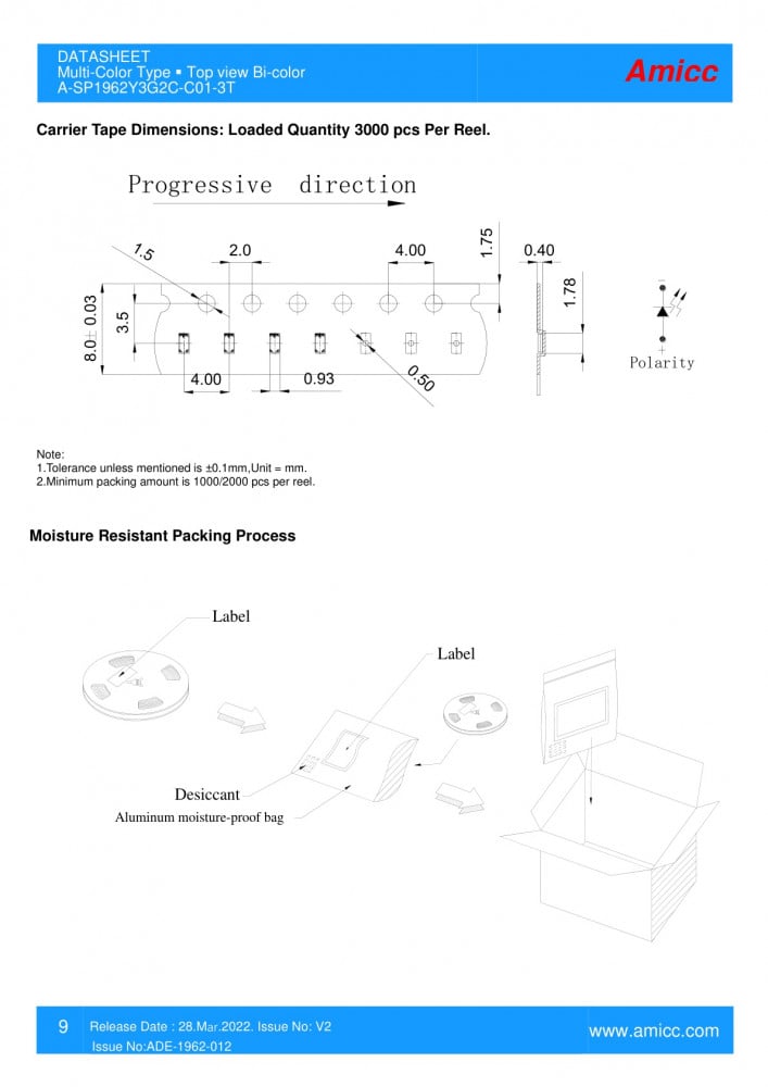 A-SP1962Y3G2C-C01-3T datasheet page 9