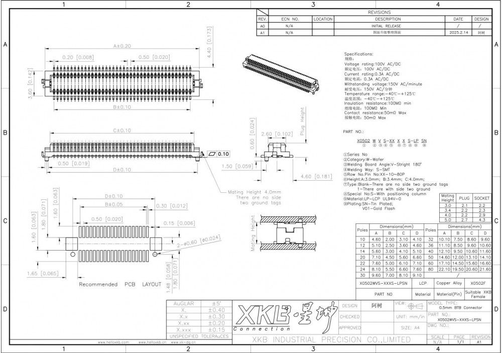 X0502WVS-50AS-LPSN technical document preview