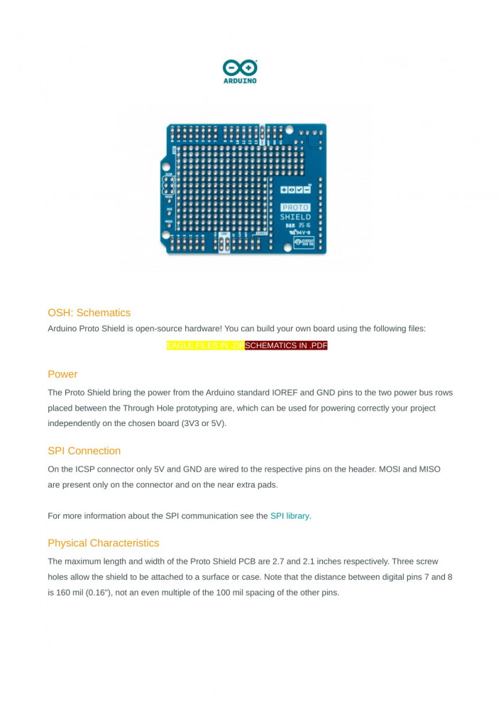 Arduino Proto Shield Rev3 documentation page 2