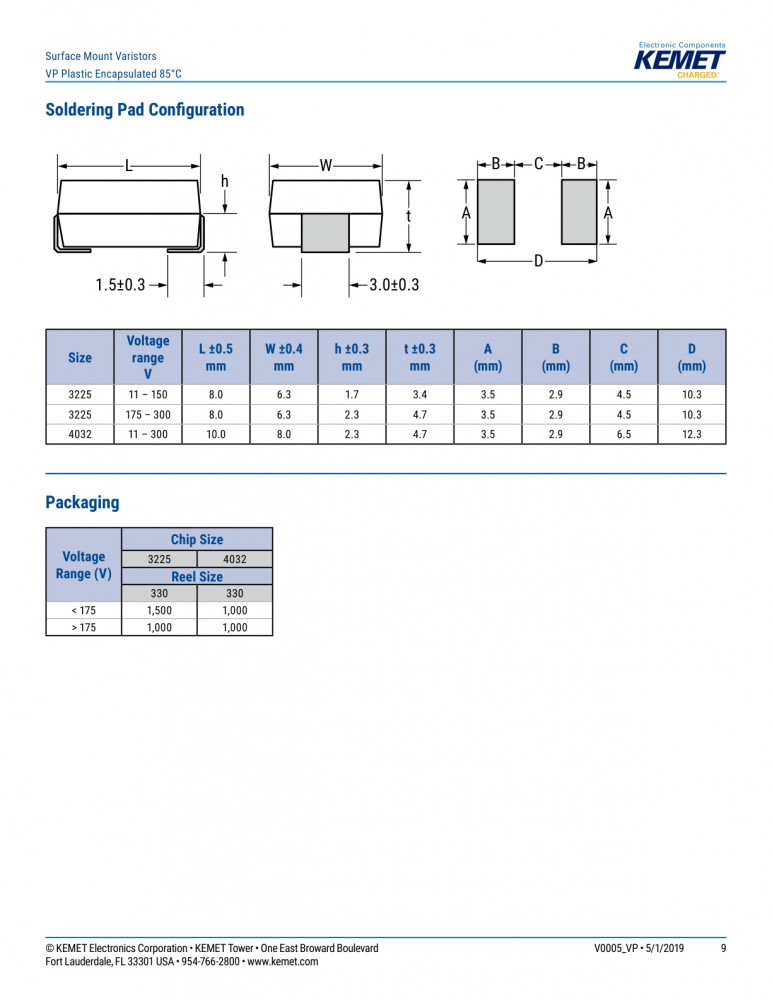 KEMET VP series datasheet page 9
