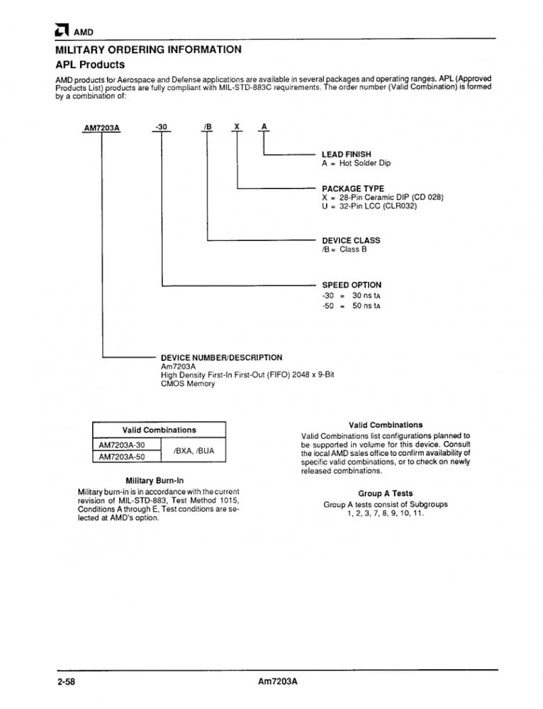 AM7203A-50RC datasheet page 4