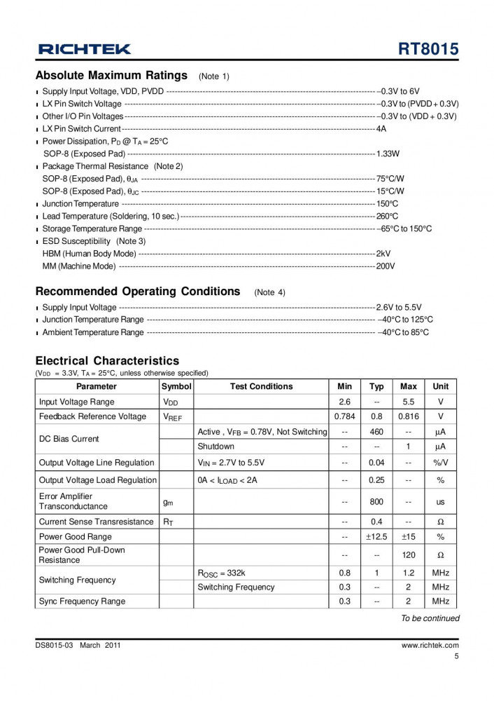 RT8015GSP datasheet page 5