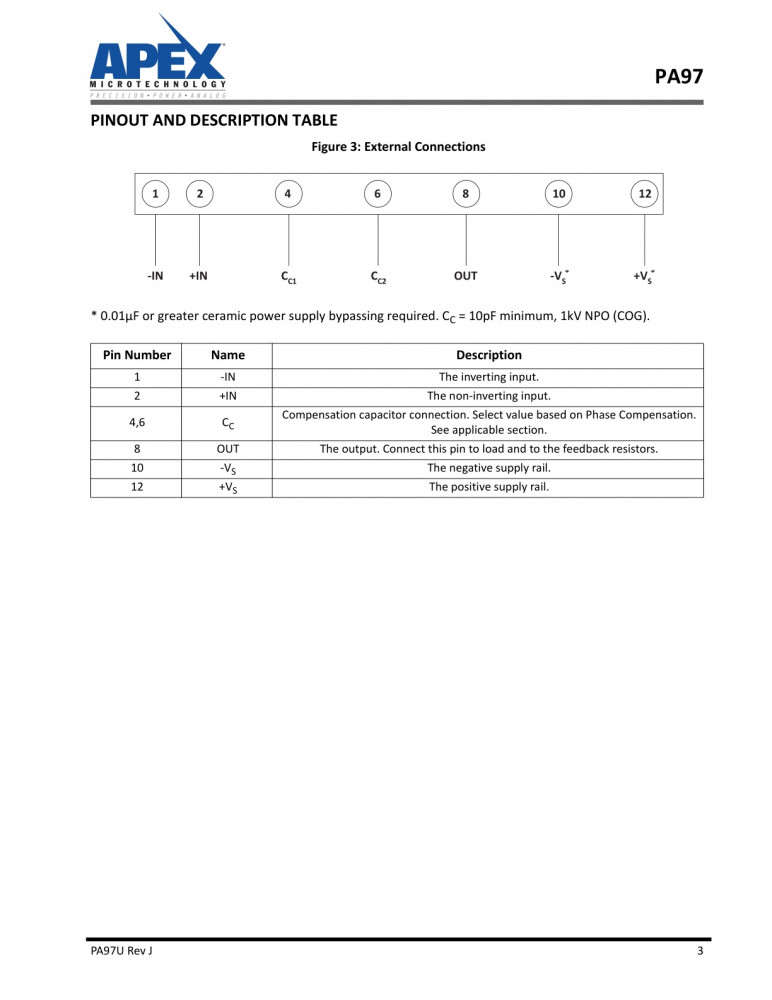 PA97 datasheet page 3