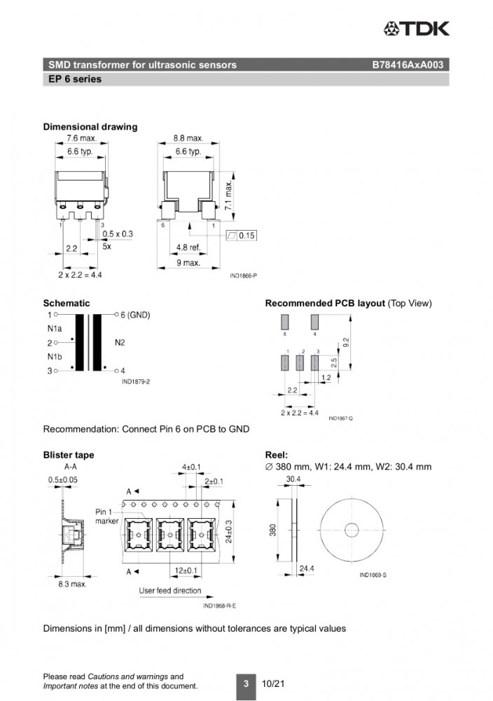 B78416 EP 6 series datasheet page 3