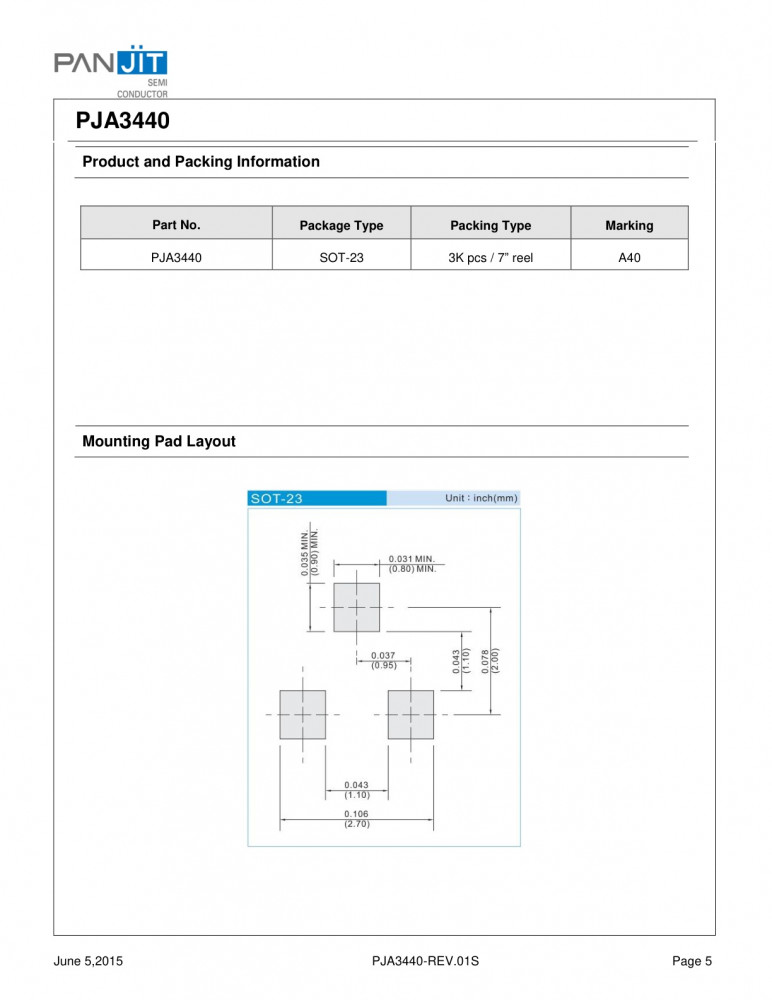 PJA3440 datasheet page 5