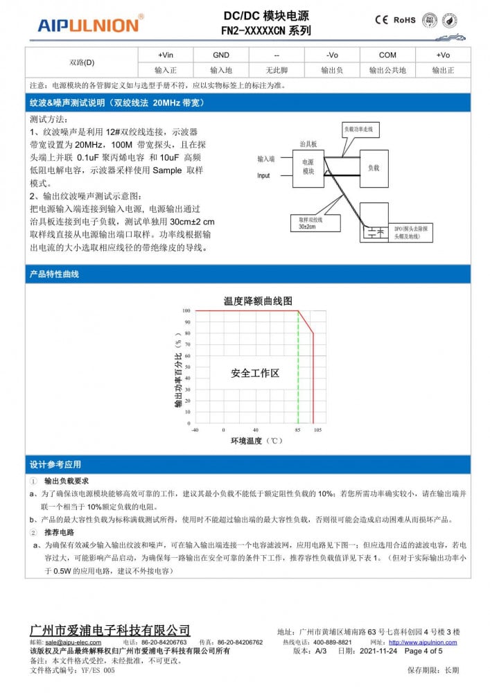 FN2 series datasheet page 4
