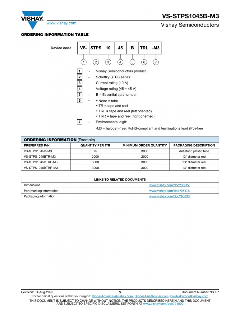 VS-STPS1045B technical document page 5