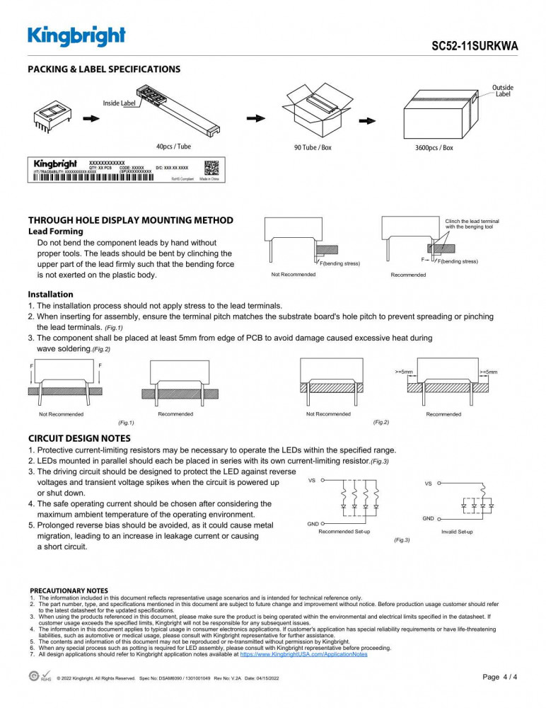 SC52-11SURKWA datasheet page 4