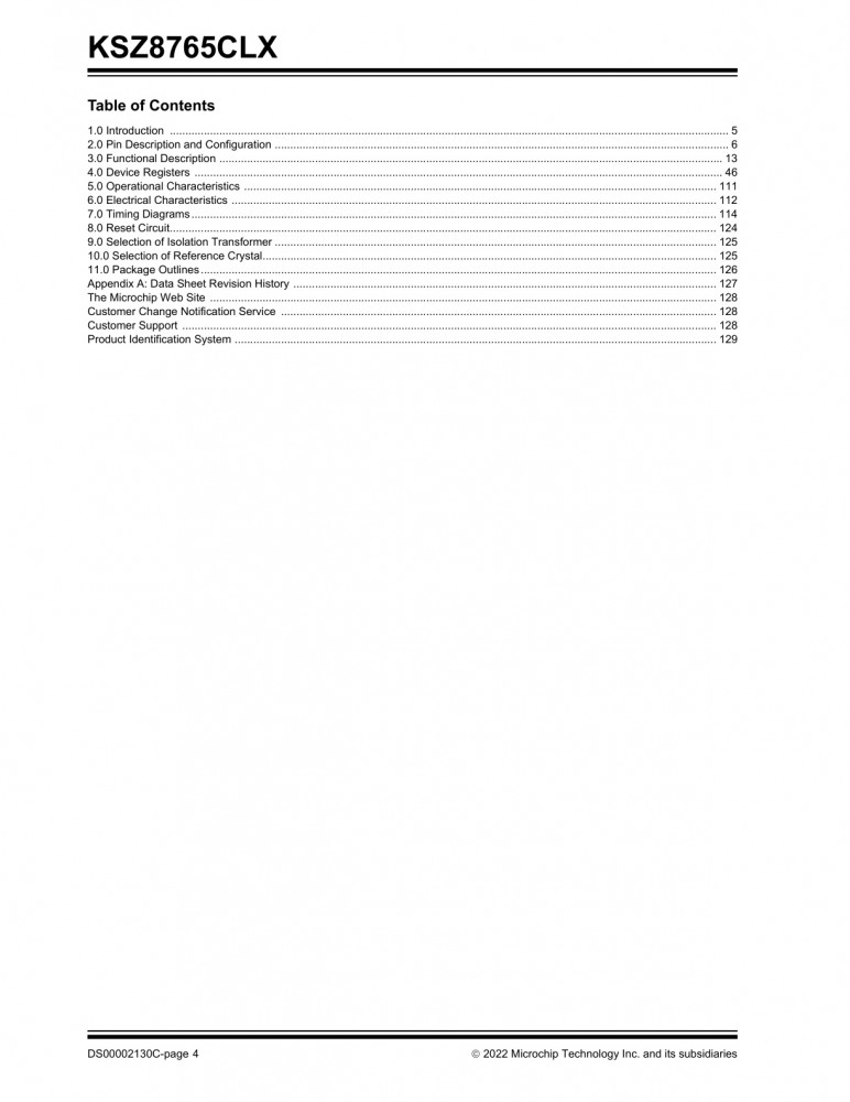 KSZ8765 datasheet page 4