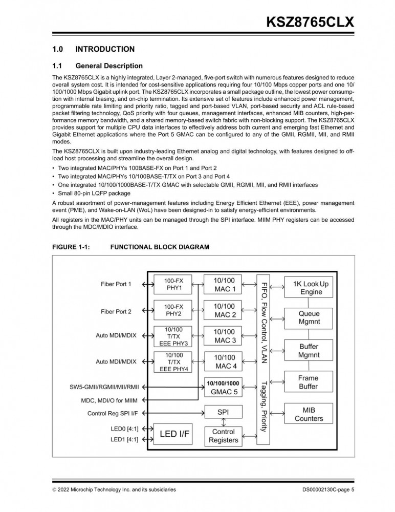 KSZ8765 datasheet page 5