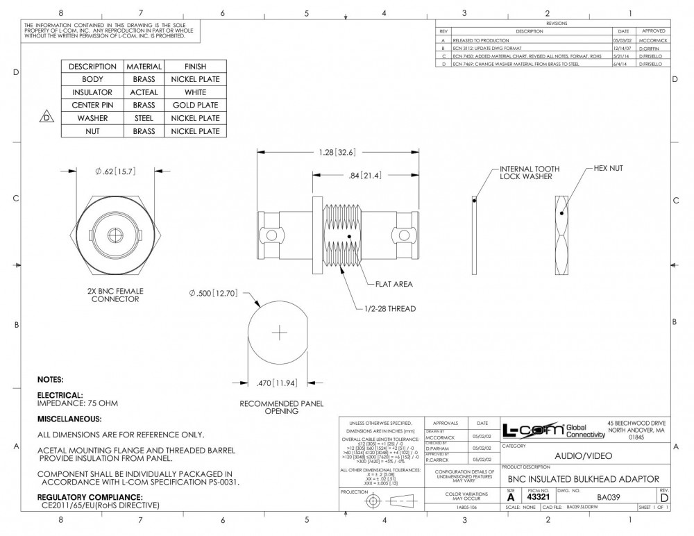 L-com BA039 technical document preview