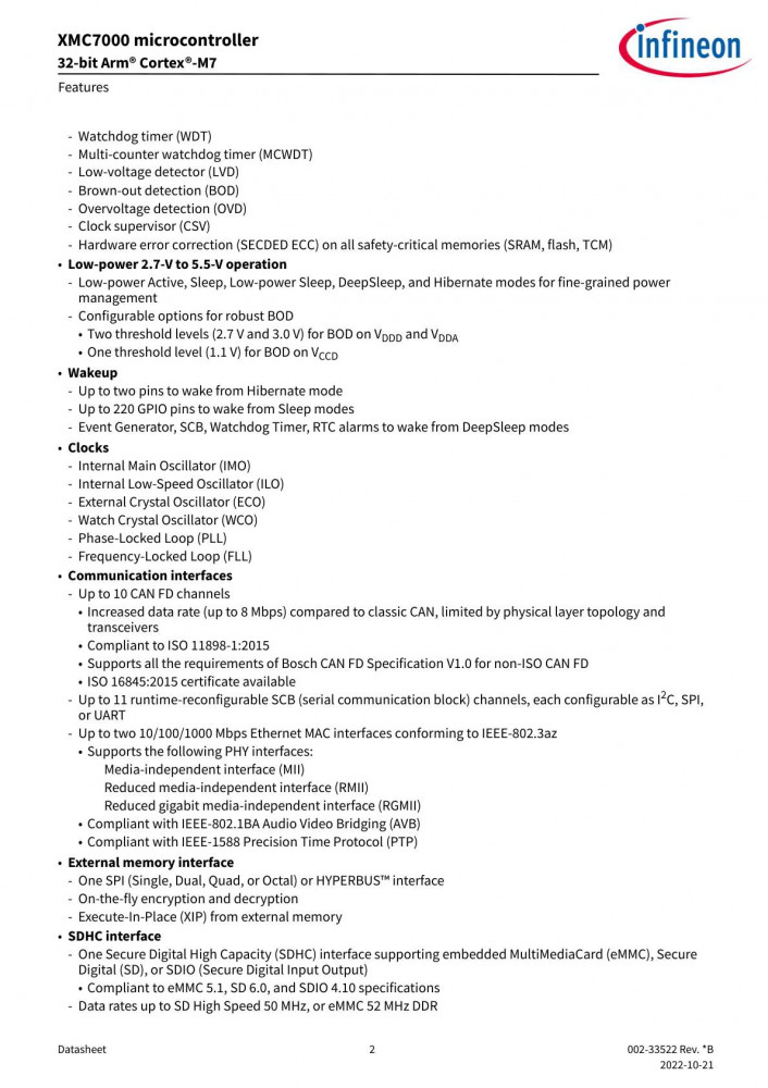 XMC7200 technical document page 2