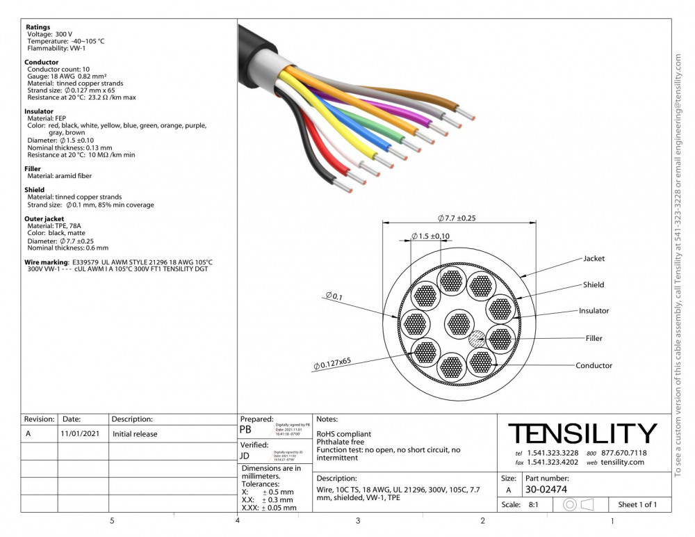 Technical drawing image for Tensility International part 30-02474
