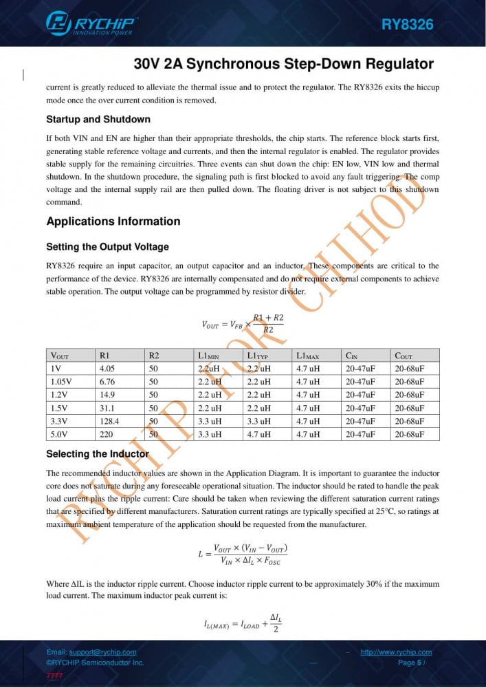 RY8326 datasheet page 5
