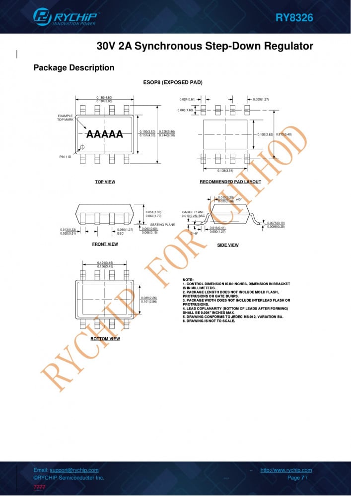 RY8326 datasheet page 7