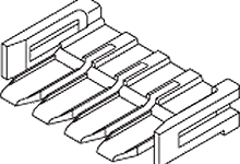 3.30mm Pitch Wire-to-Board Terminal Position Assurance (TPA) Retainer, 5  Circuits for sale