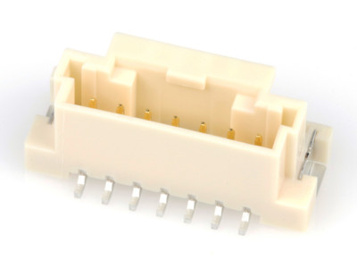 DuraClik Wire-to-Board Header, Single Row, Vertical, 14 Circuits, Gold (Au) Over Nickel, Natural
