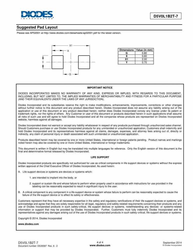 D5V0L1B2T-7 datasheet page 4